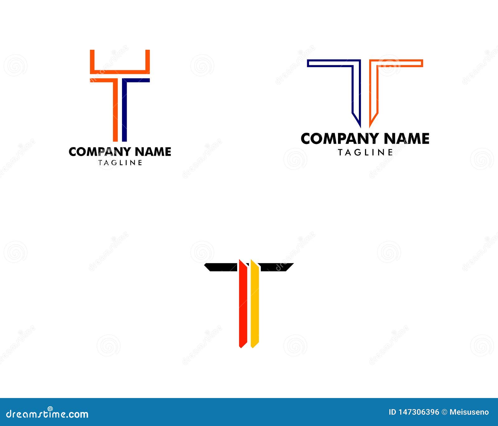 Set of Letter T Logo Icon Design Template Elements Stock Vector ...