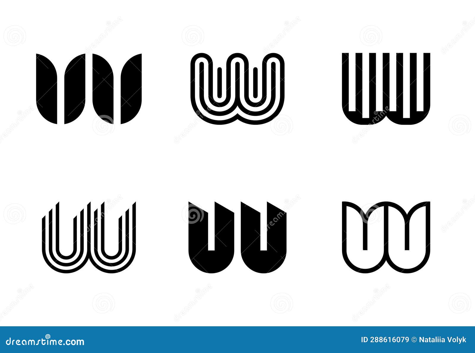 Set of letter UU logos stock illustration. Illustration of large ...