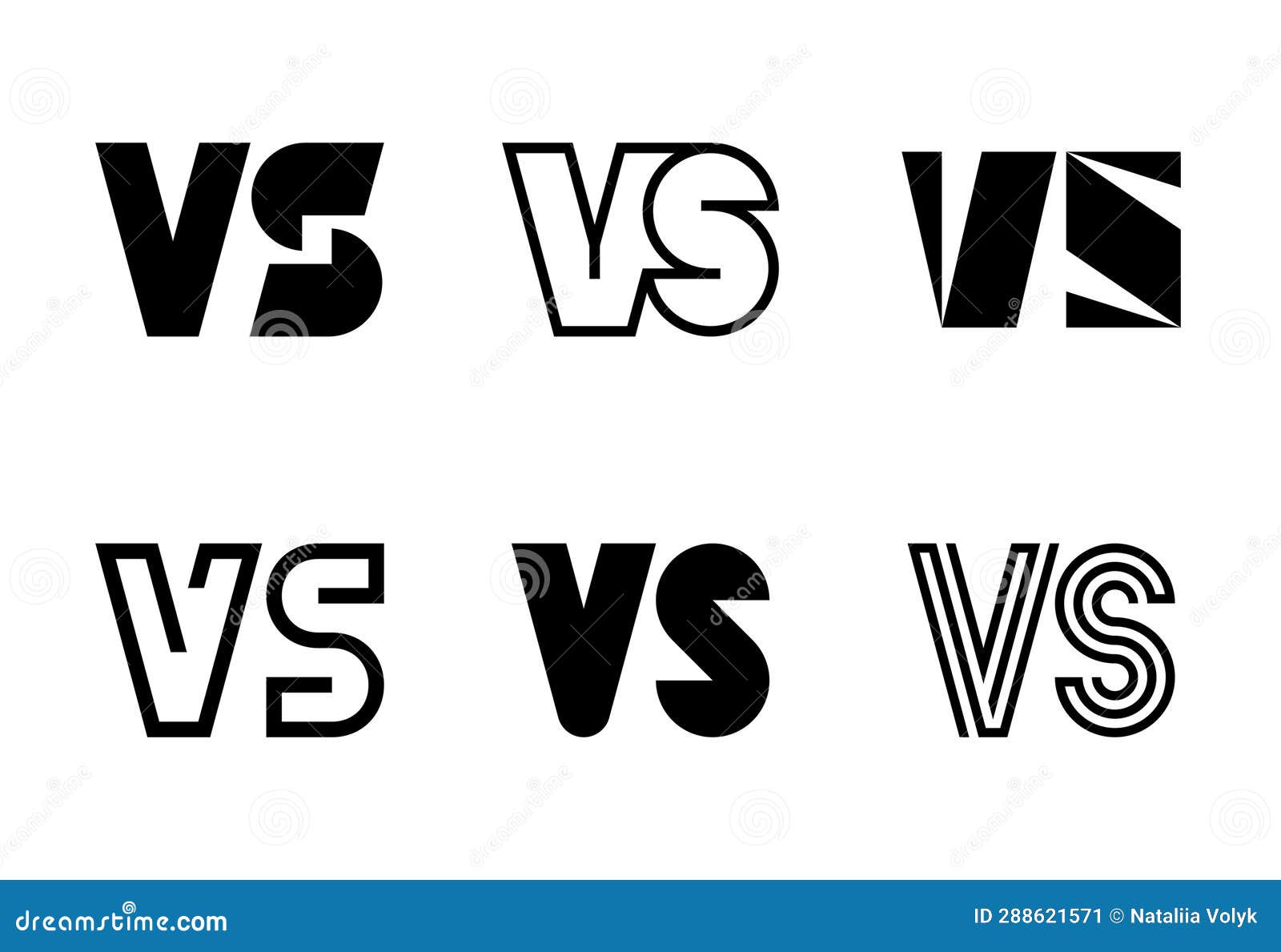 Set of letter VS logos stock vector. Illustration of element - 288621571
