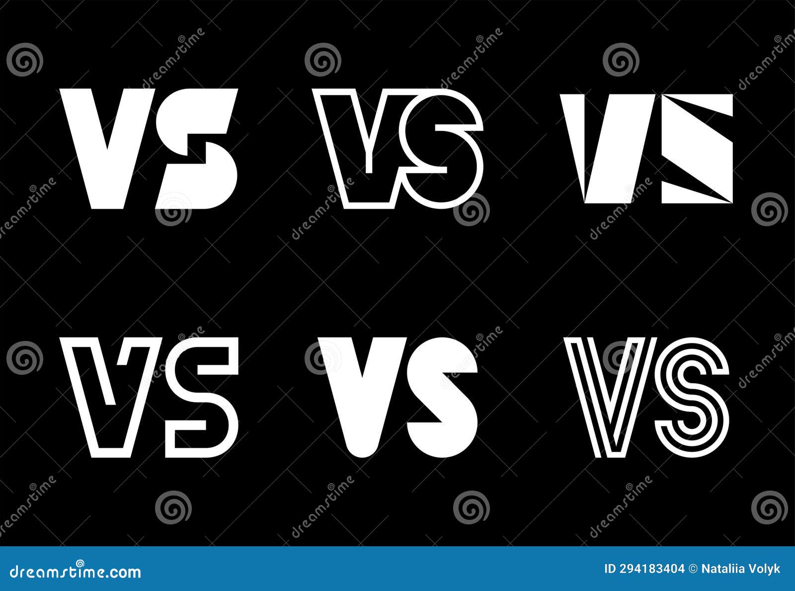Set of letter VS logos stock vector. Illustration of idea - 294183404