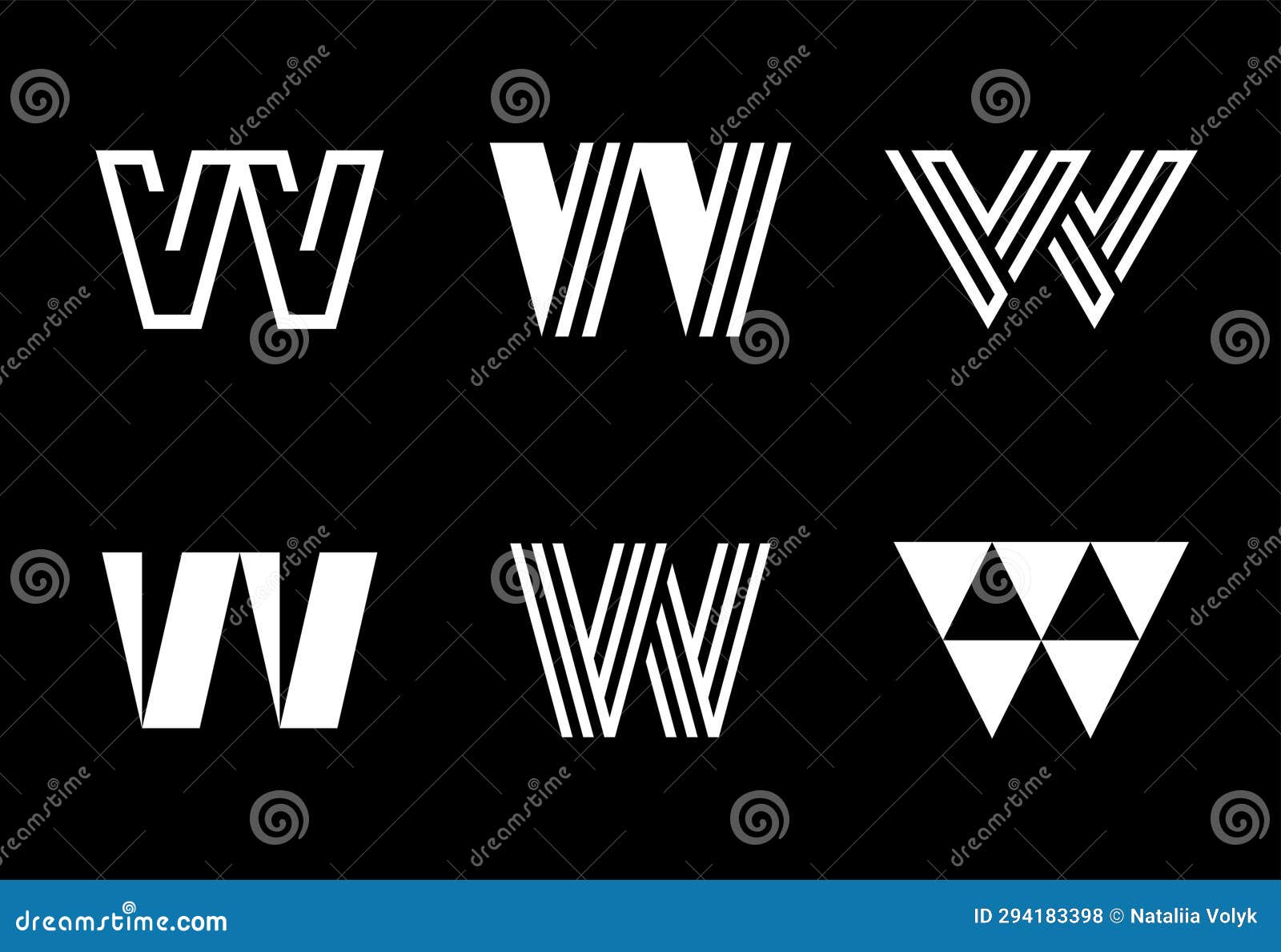 Set of letter VV logos stock vector. Illustration of collection - 294183398