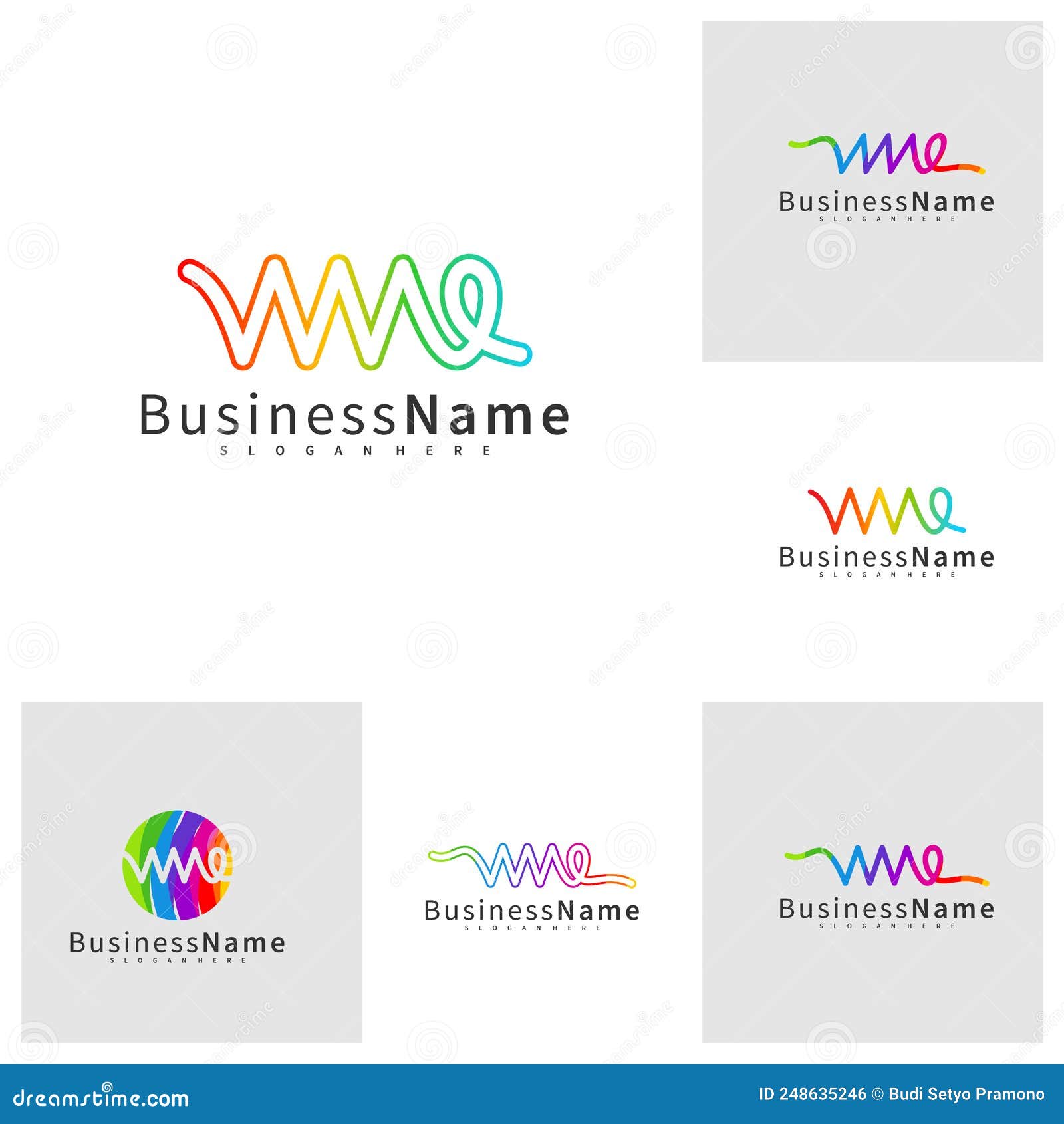 Set of Letter WME Logo Design Vector Template, Initial WME Logo ...