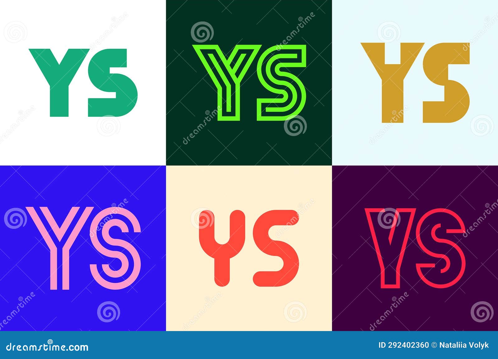 Set of letter YS logos stock vector. Illustration of geometric - 292402360