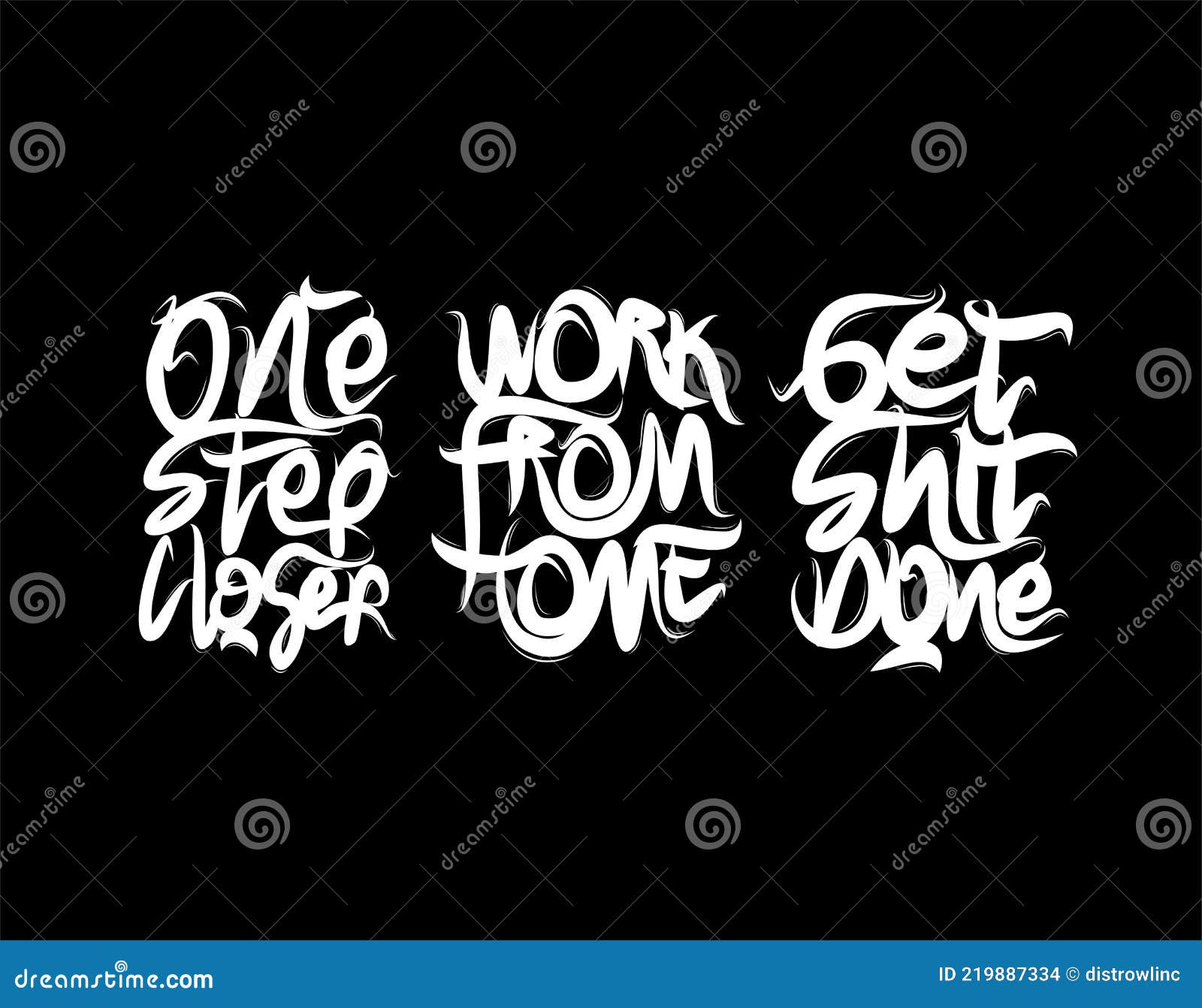 Set Lettering Text on Black Background in Vector Illustration Stock ...