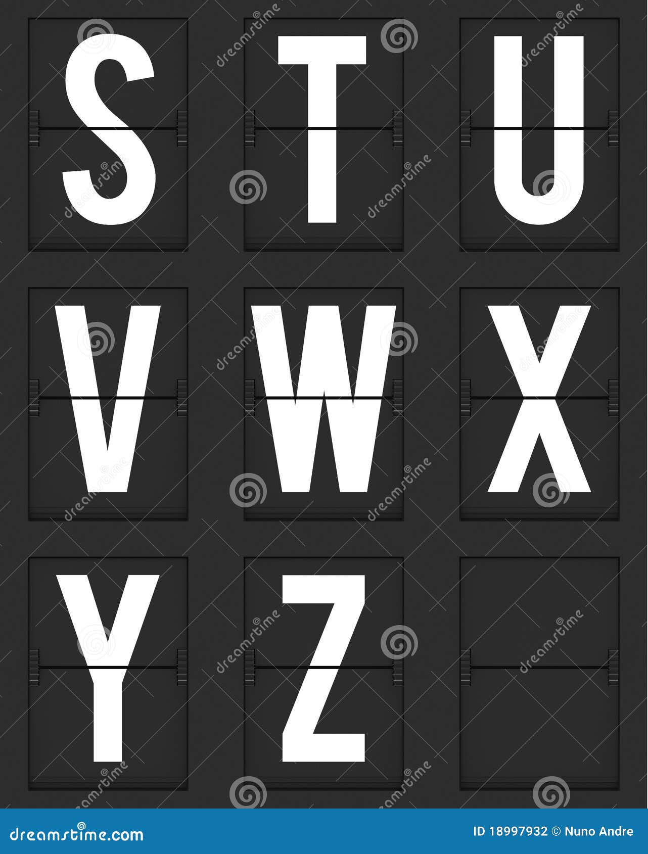 Set Letters Mechanical Timetable Board Stock Illustrations – 69 Set ...