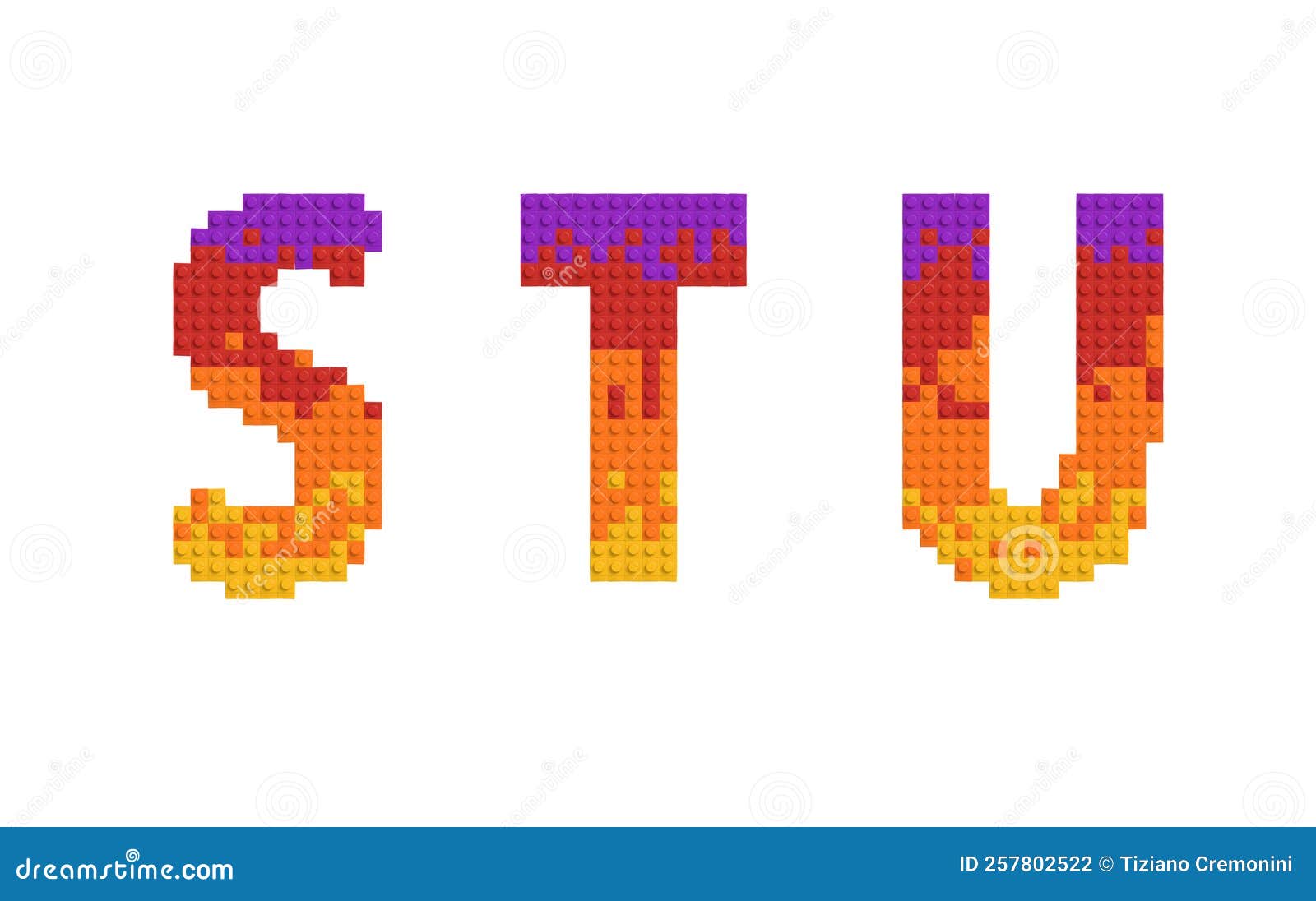 Set Of Letters And Numbers Made Of Multicolored Bricks 3d Render Of An Alphabet Stu Graphic