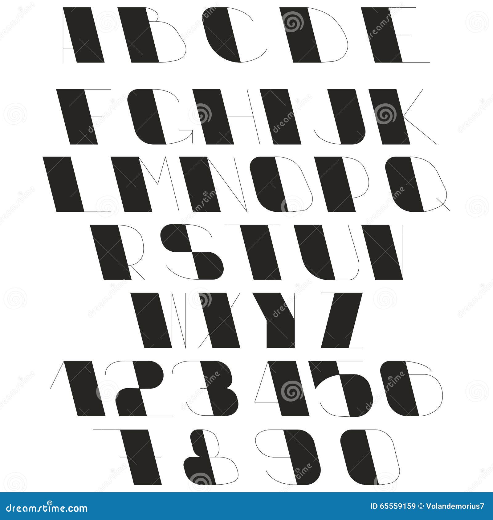 Set of letters and numbers stock vector. Illustration of bright - 65559159