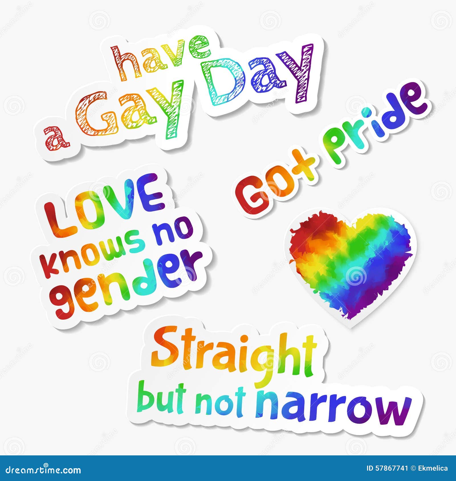 Set of LGBT stickers stock vector. Illustration of element - 57867741