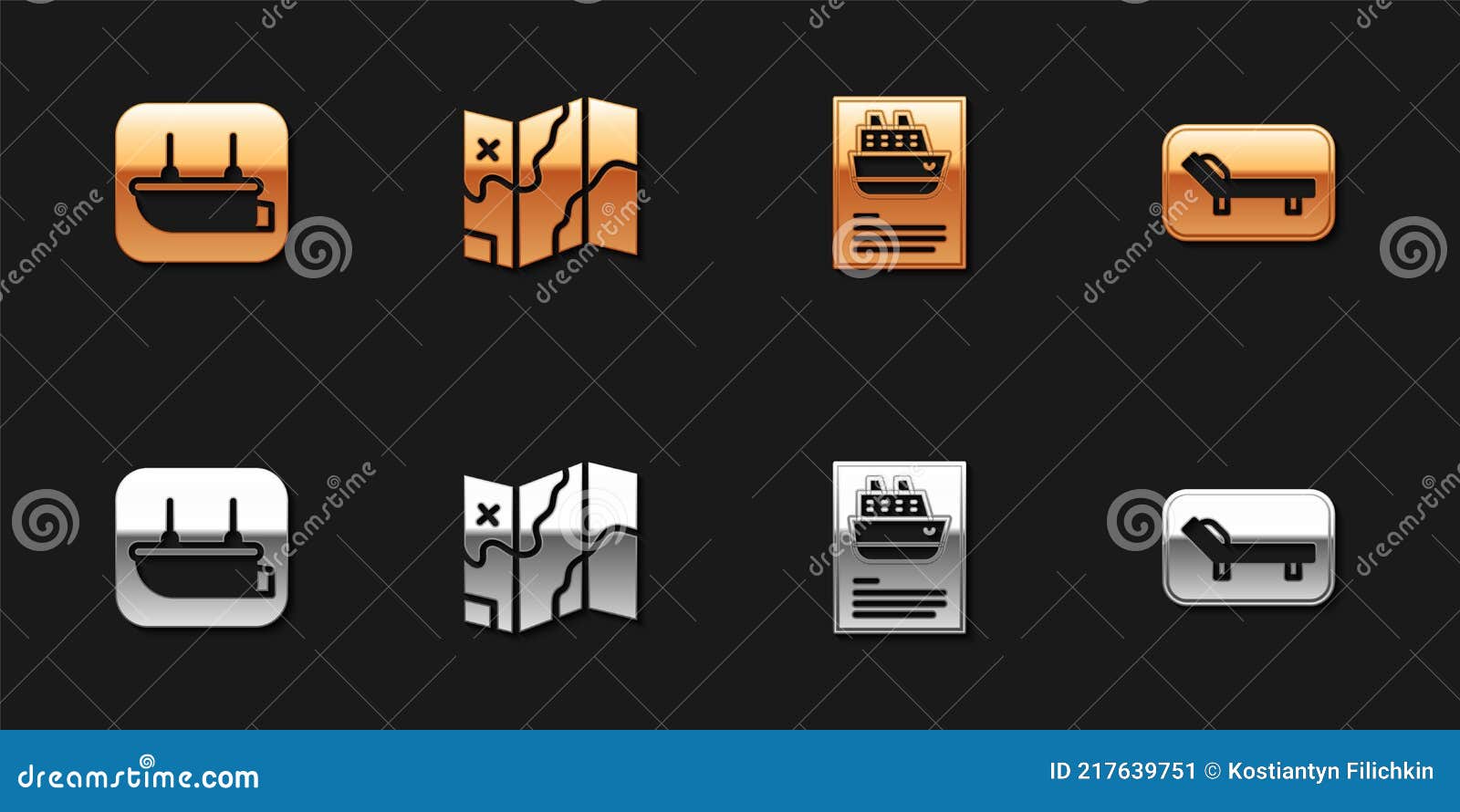 Set Lifeboat, Folded Map, Ship Line Path, Cruise Ticket, Sinking Cruise ...