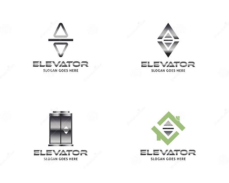 Set of Lift or Elevator Logo Vector Template Stock Vector ...