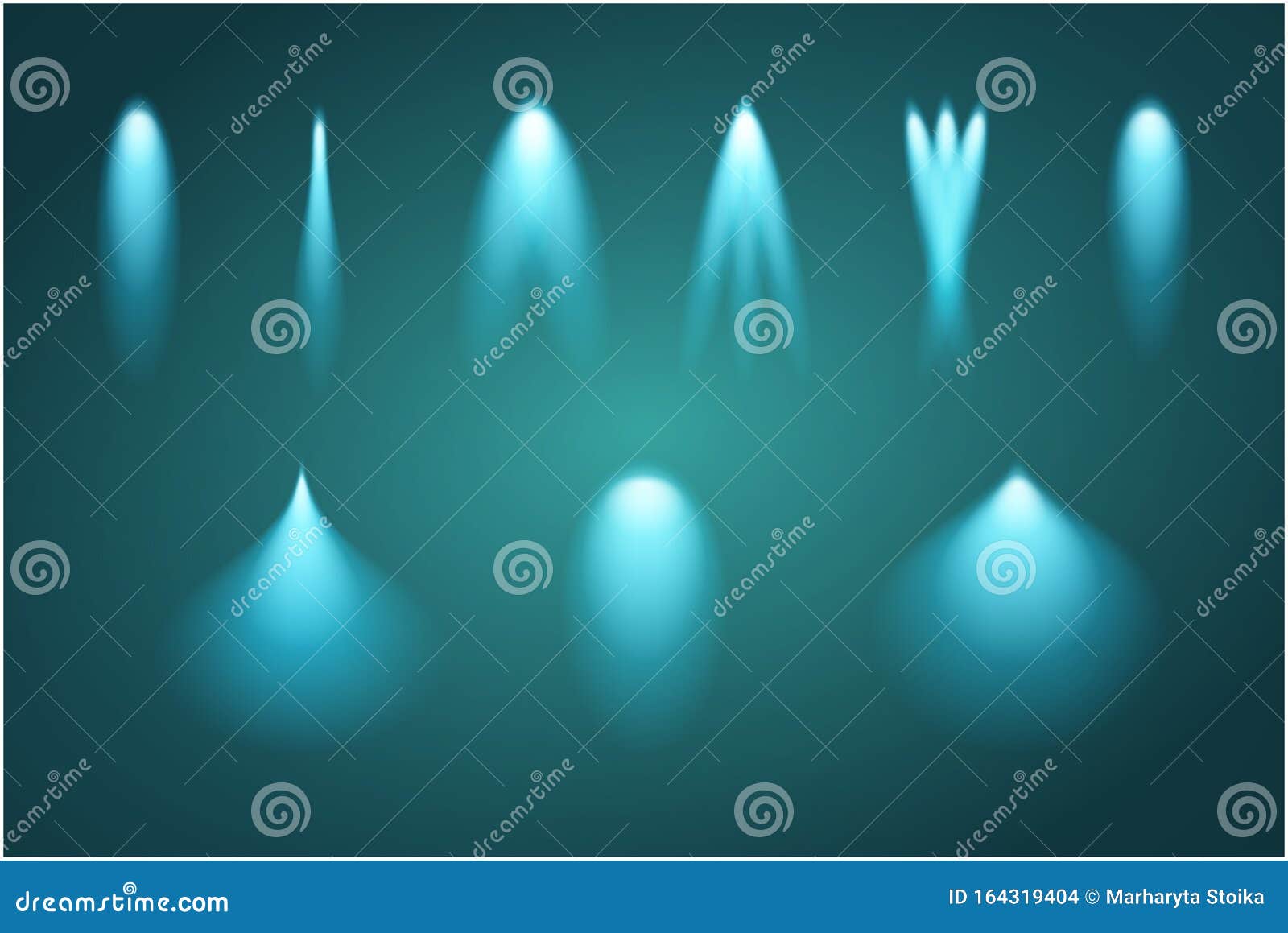Set of light beams stock vector. Illustration of party - 164319404