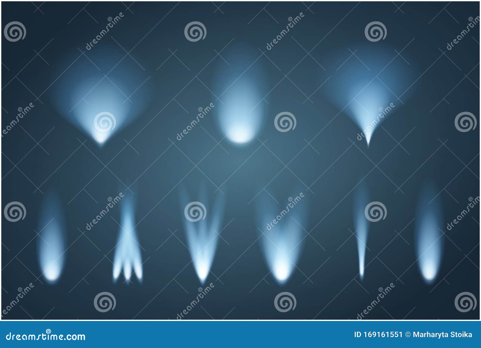 Set of light beams. stock vector. Illustration of design - 169161551