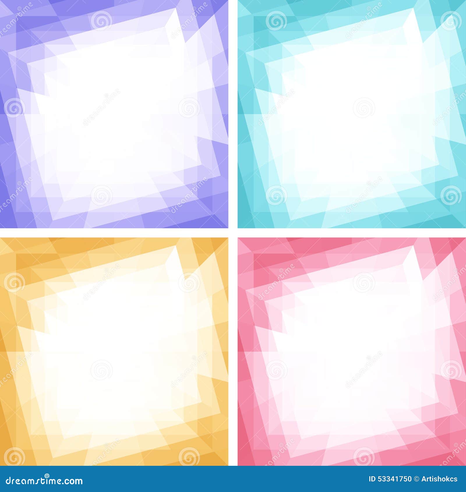 Set of Light Colorful Technology Frames Stock Vector - Illustration of ...