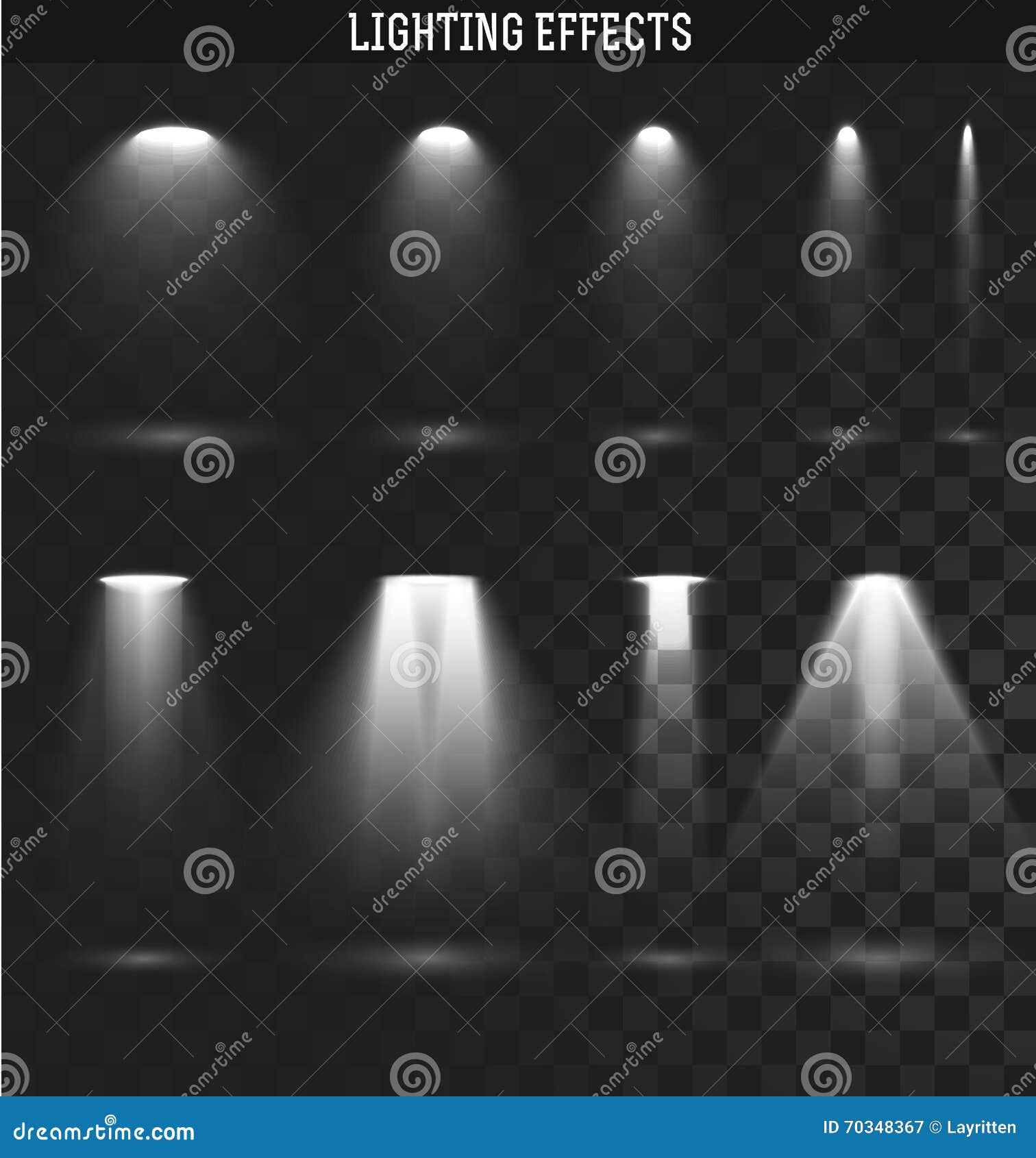 Set Light Effect. Ies Light. Transparency Effect Realistic . Stock ...