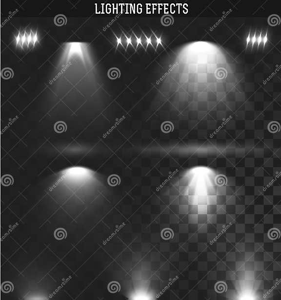 Set Light Effect. Ies Light. Transparency Effect Realistic . Stock ...