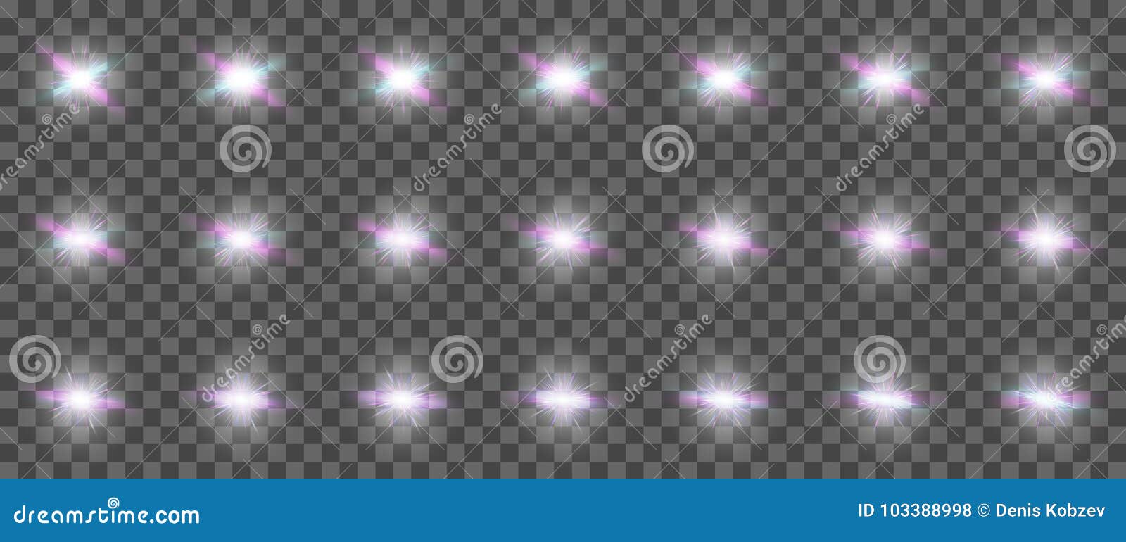 A Set of Light Effects for Flash Animation. Each Element in a Separate ...