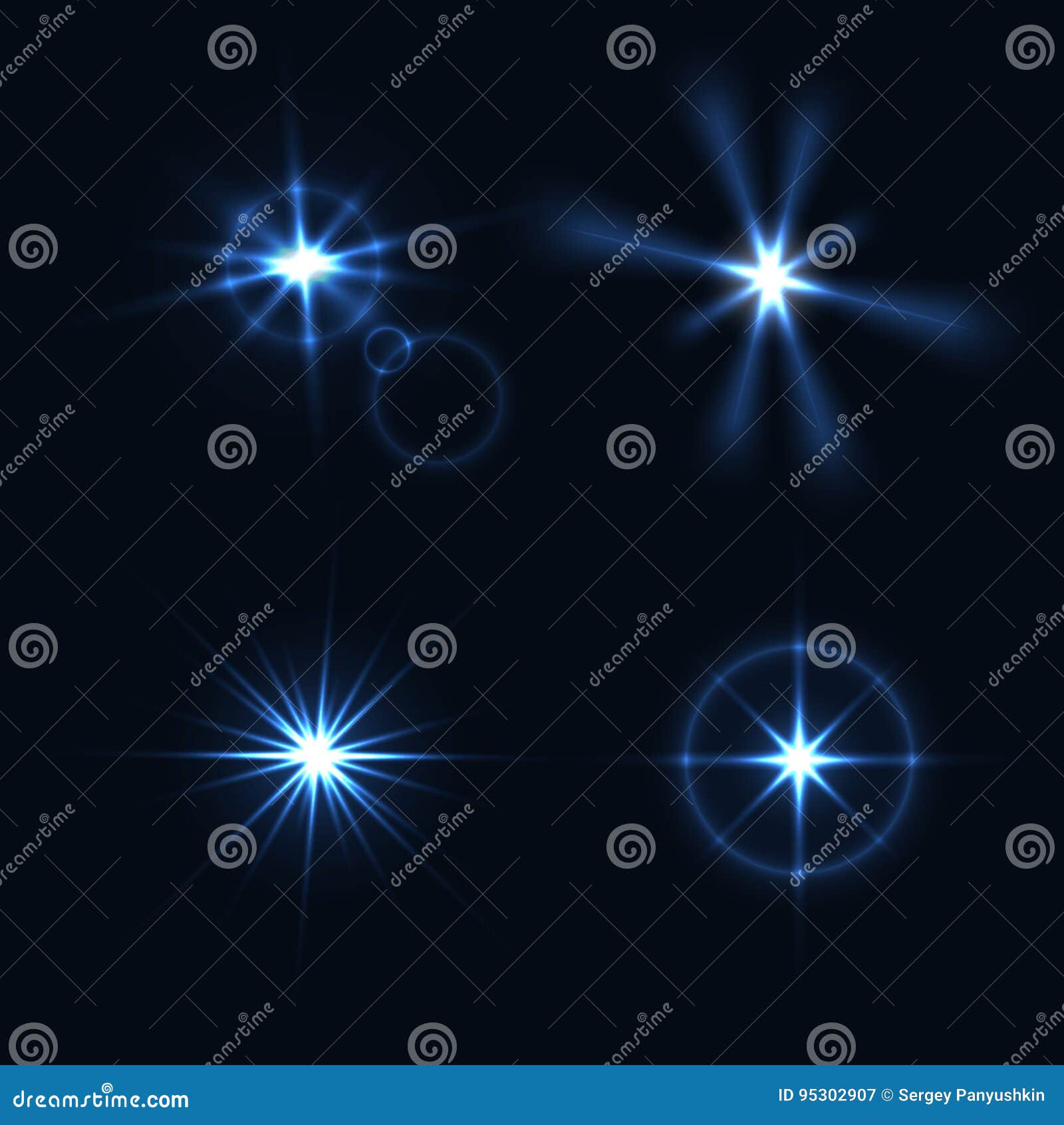 Light Flashes Vector Illustration On Transparent Background ...