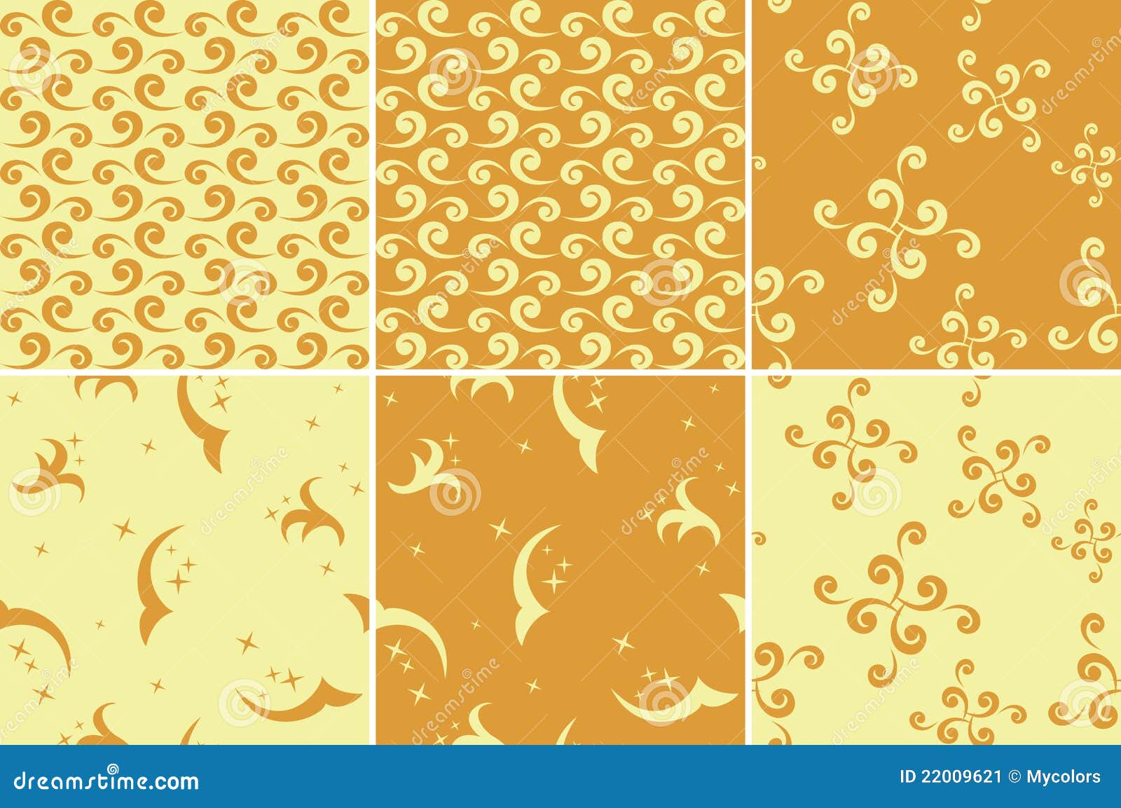 Set of Light Patterns for Scrapbook Paper - Vector Stock Vector ...