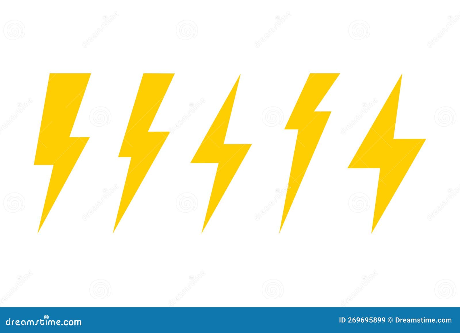 Lightning Icons Or Emblems Cartoon Vector | CartoonDealer.com #52150259