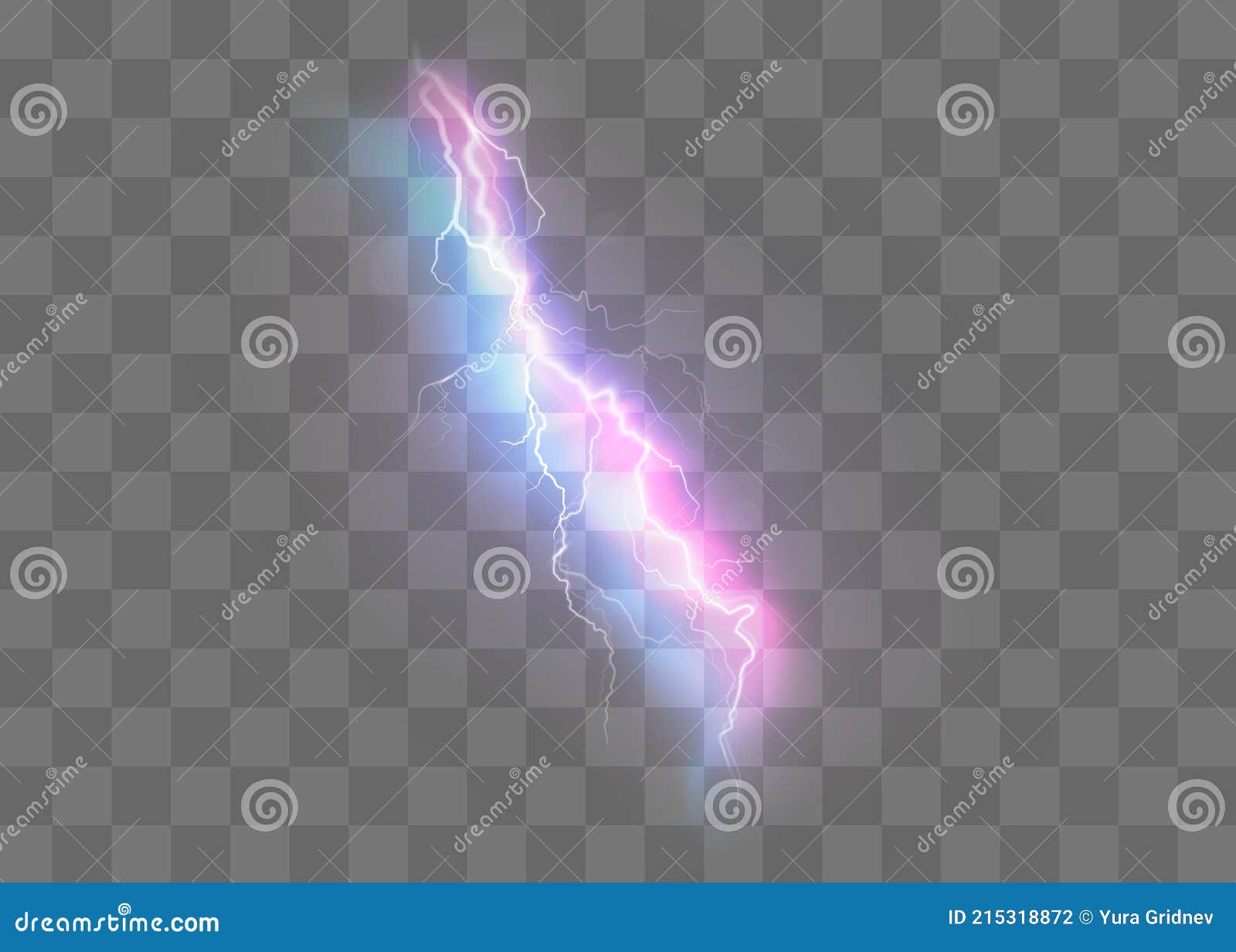 A Set Of Lightning Magic And Bright Light Effects. Vector Illustration ...