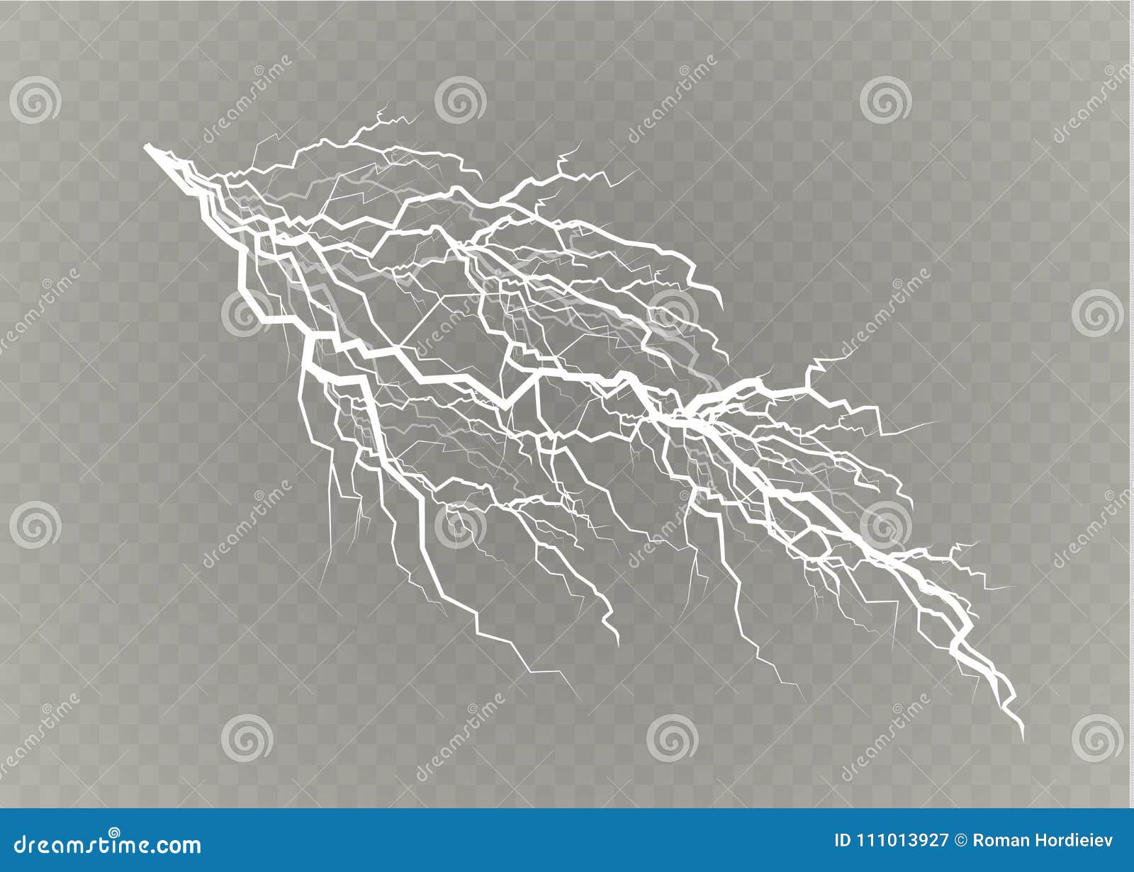 A Set of Lightning Magic and Bright Light Effects. Vector Illustration ...