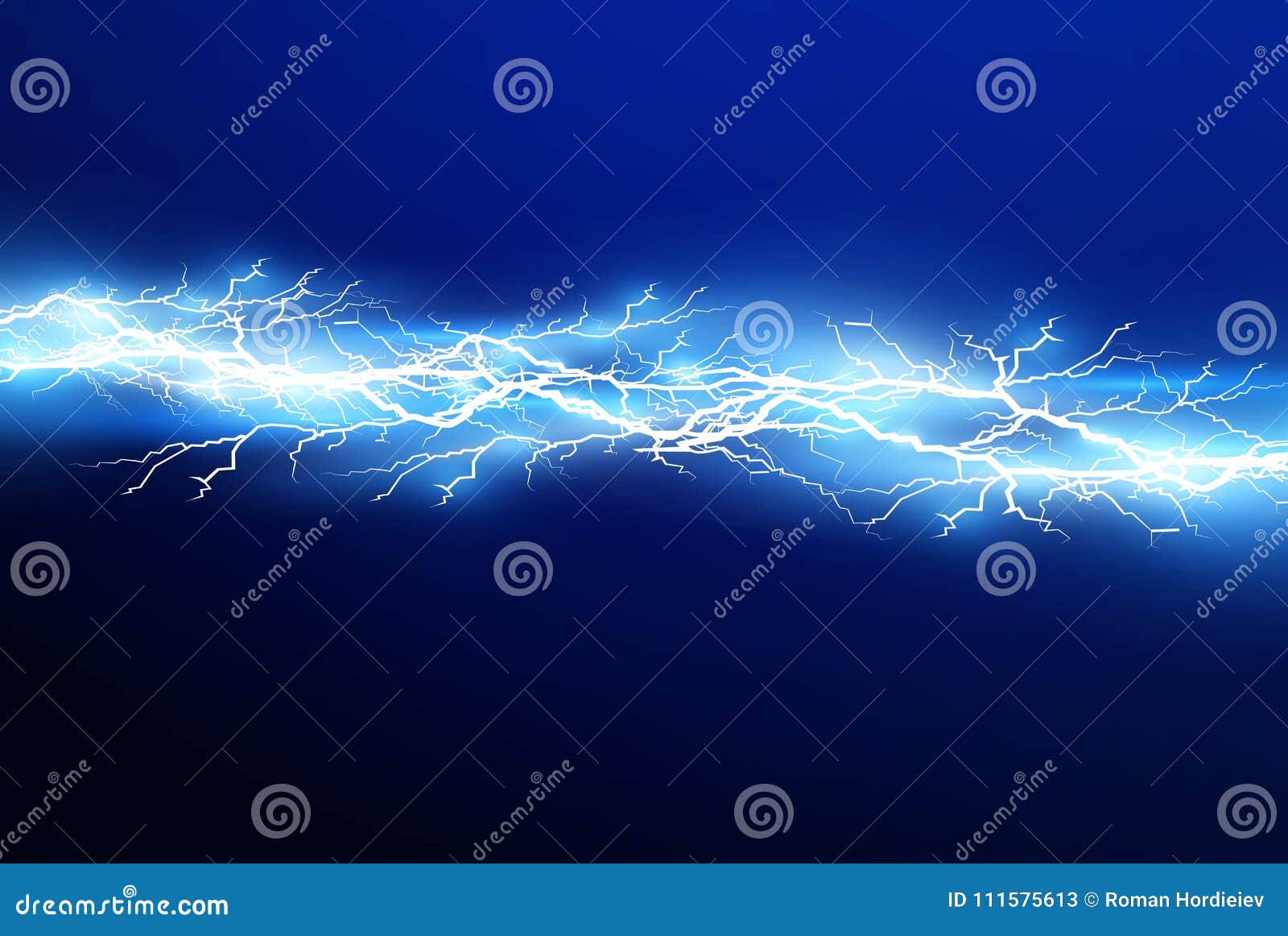 A Set of Lightning Magic and Bright Light Effects. Vector Illustration ...