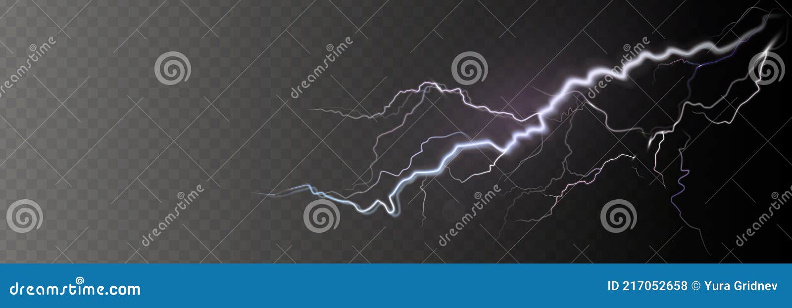 A Set of Lightning Magic and Bright Light Effects. Vector Illustration ...