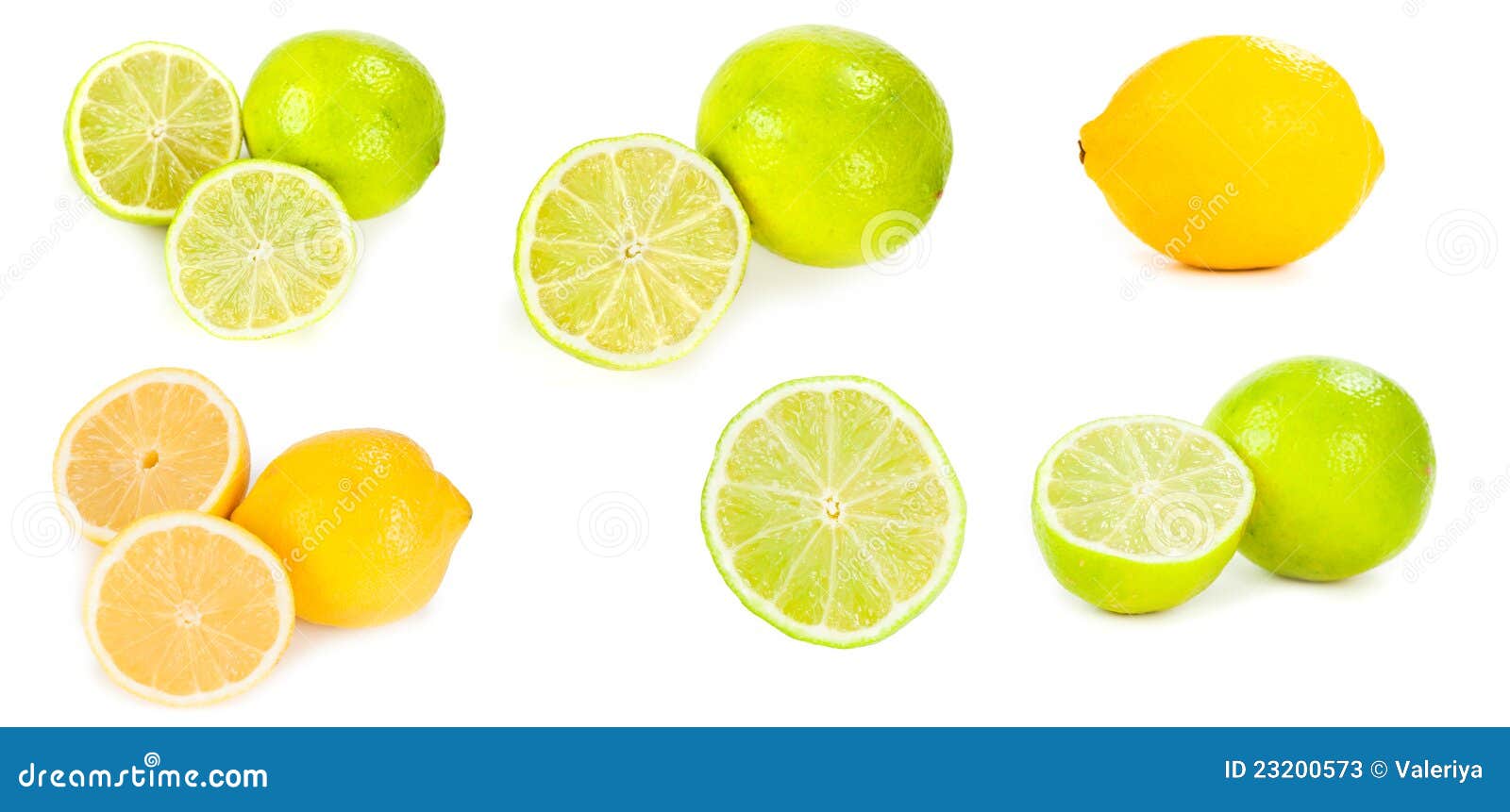 Set of limes and lemons stock image. Image of vegetarian - 23200573