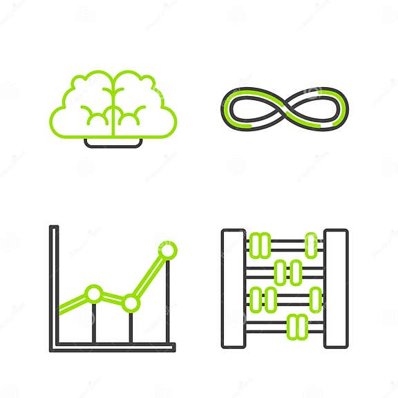 Set Line Abacus, Graph, Schedule, Chart, Diagram, Infinity and Human ...