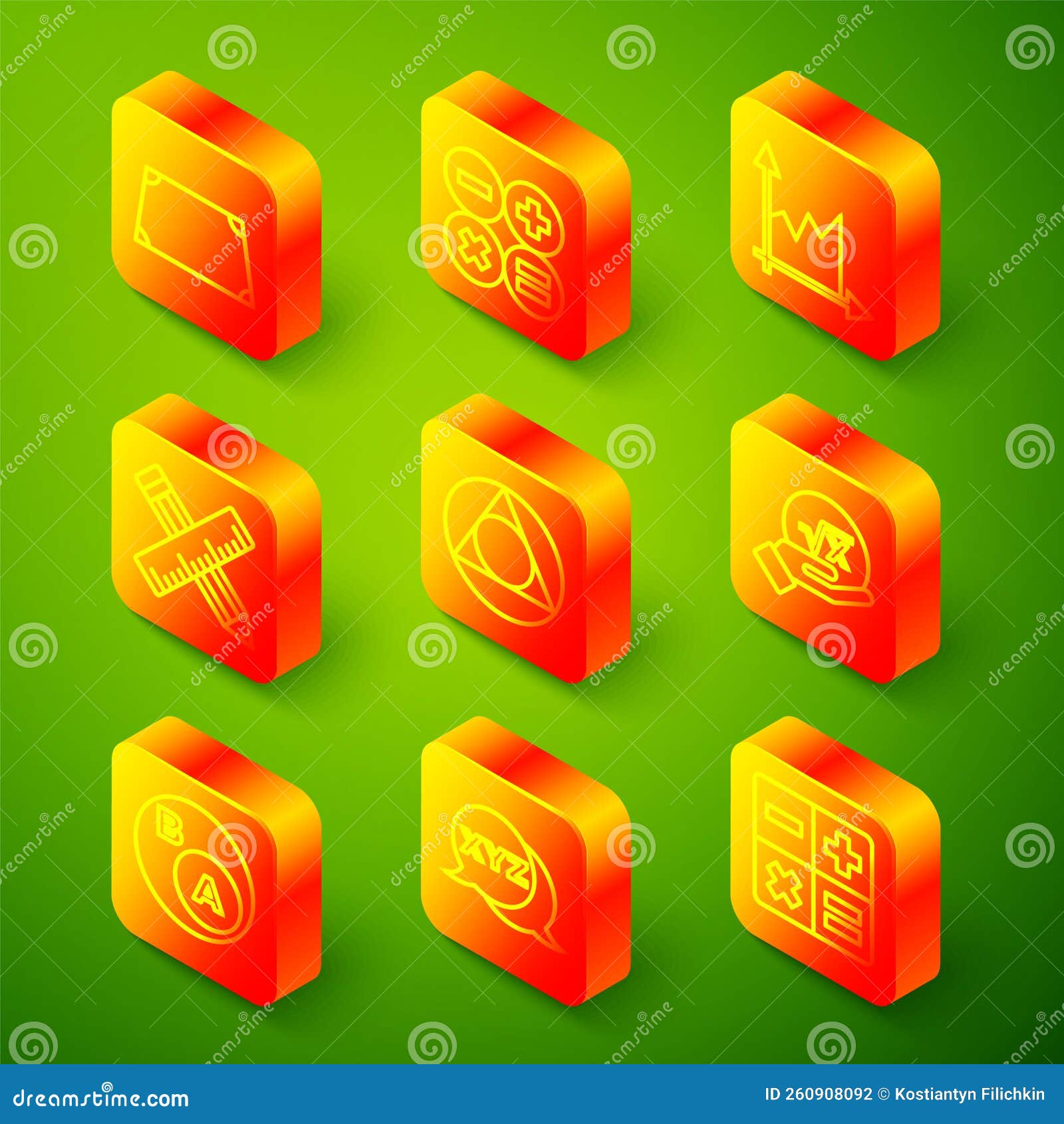 Set Line Acute Trapezoid Shape, Graph, Schedule, Chart, Diagram ...