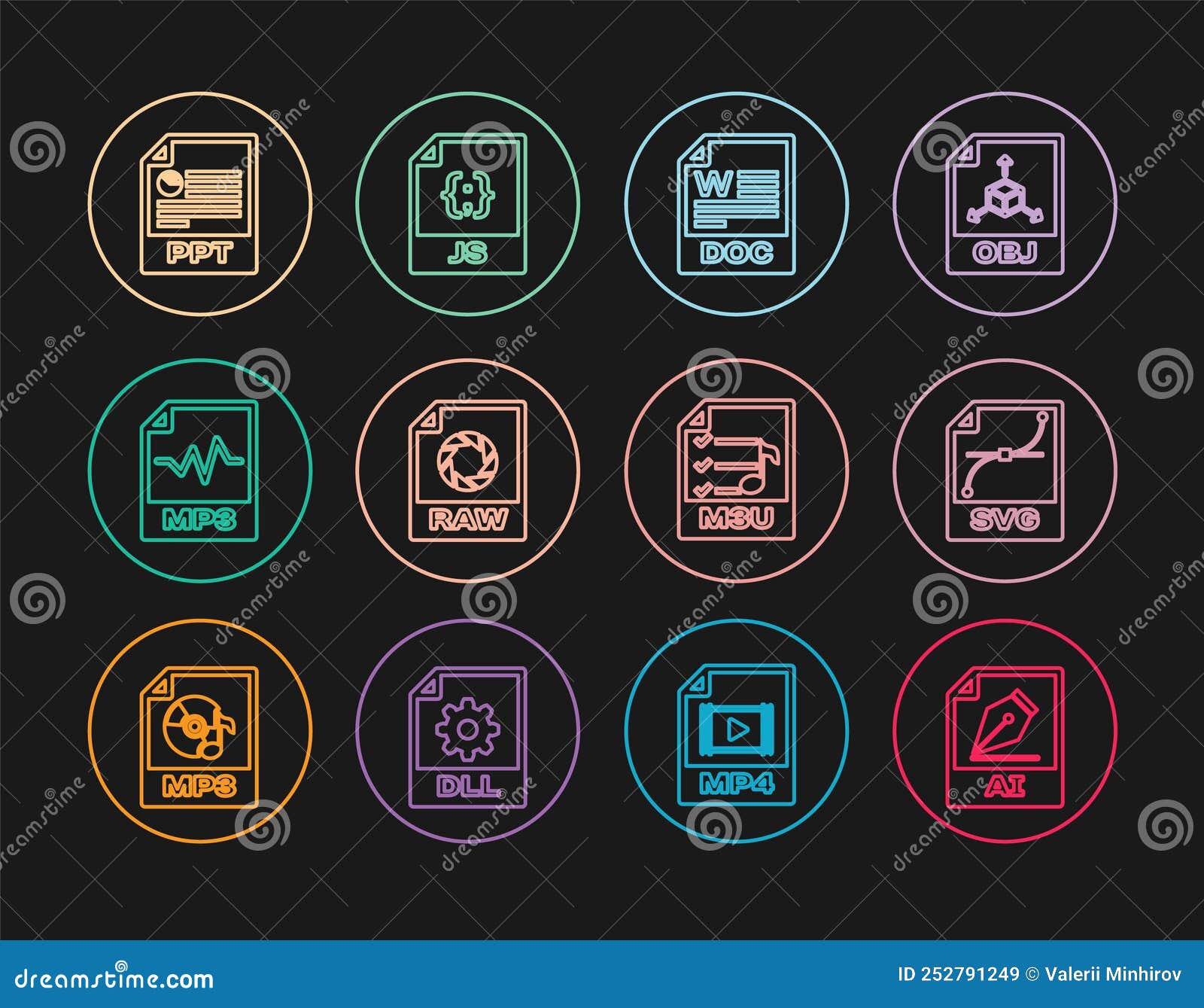Set Line AI File Document, SVG, DOC, RAW, MP3, PPT, M3U and JS Icon ... Set Line AI File Document, SVG, DOC, RAW, MP3, PPT, M3U and JS Icon ...