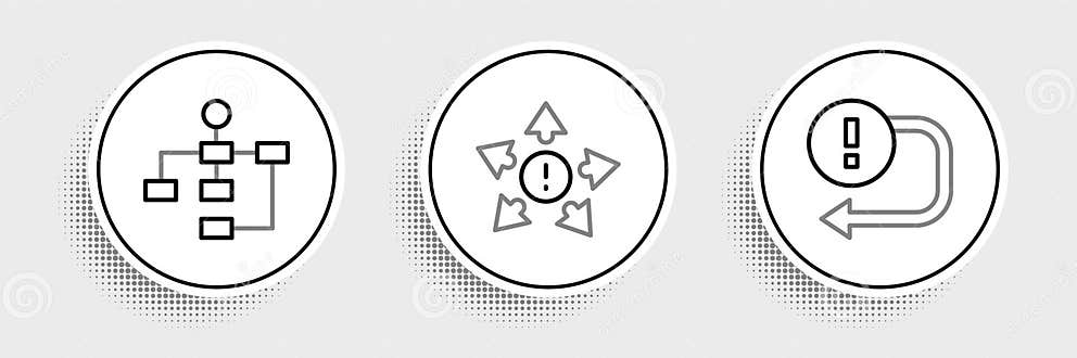 Set Line Arrow, Hierarchy Organogram Chart and Many Ways Directional ...