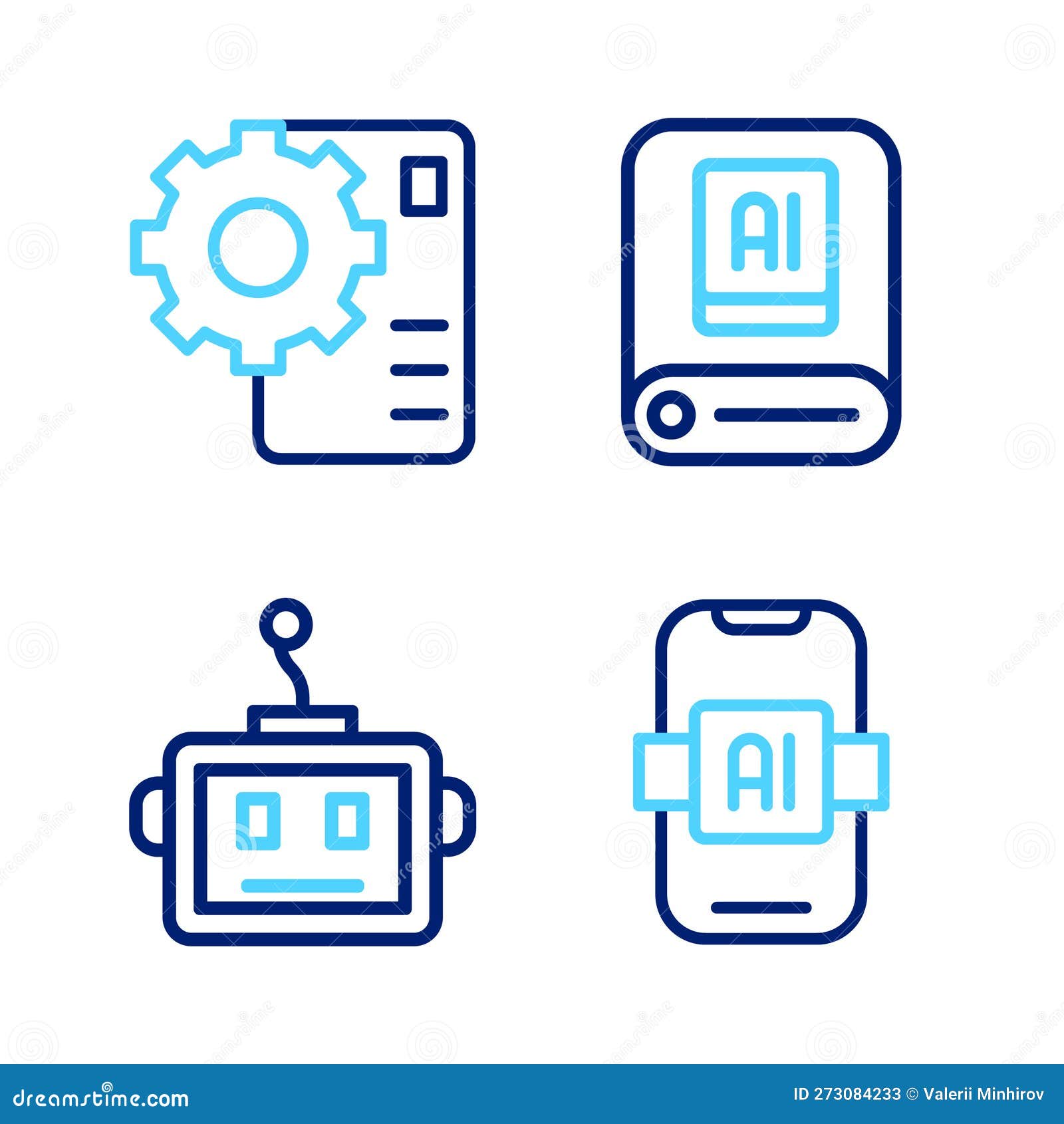 Set Line Artificial Intelligence AI, Robot, and Neural Network Icon ... Set Line Artificial Intelligence AI, Robot, and Neural Network Icon ...