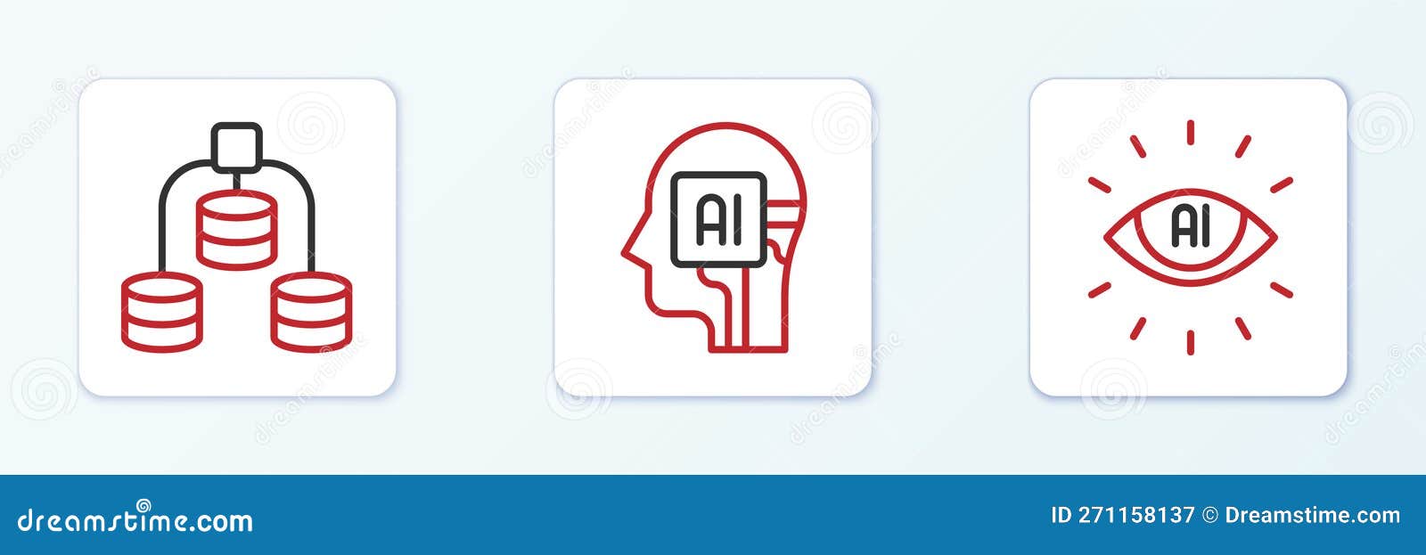 Set Line Artificial Intelligence AI, Server, Data and Humanoid Robot ... Set Line Artificial Intelligence AI, Server, Data and Humanoid Robot ...