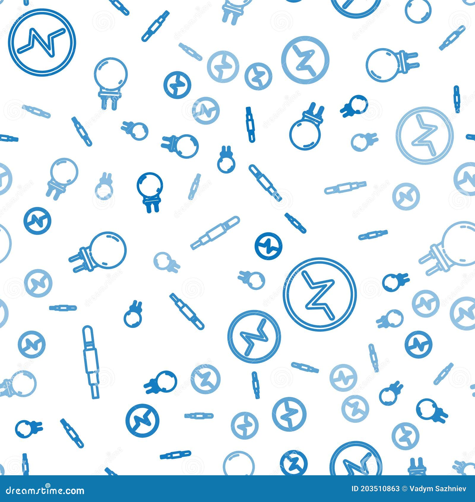 Set Line Audio Jack, Electric Circuit Scheme and Light Emitting Diode ...