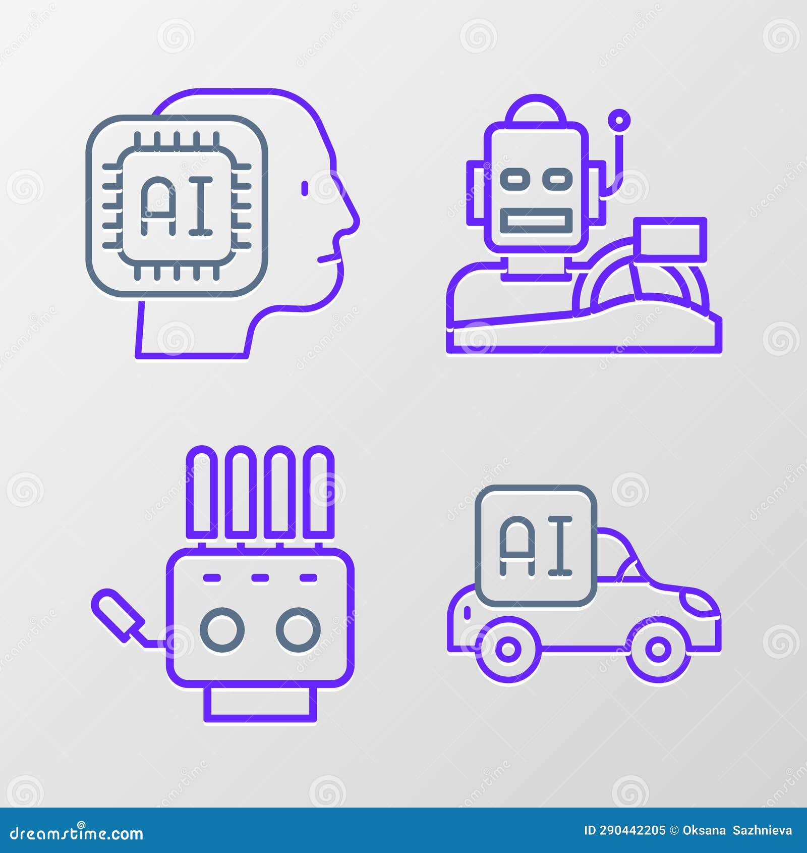 Set Line Autonomous Smart Car, Mechanical Robot Hand, Robot Humanoid ...