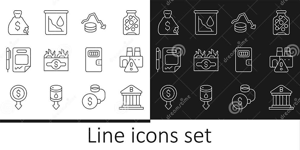 Set Line Bank Building, Shutdown of Factory, Dollar Rate Decrease, Burning Dollar Bill, Contract ...