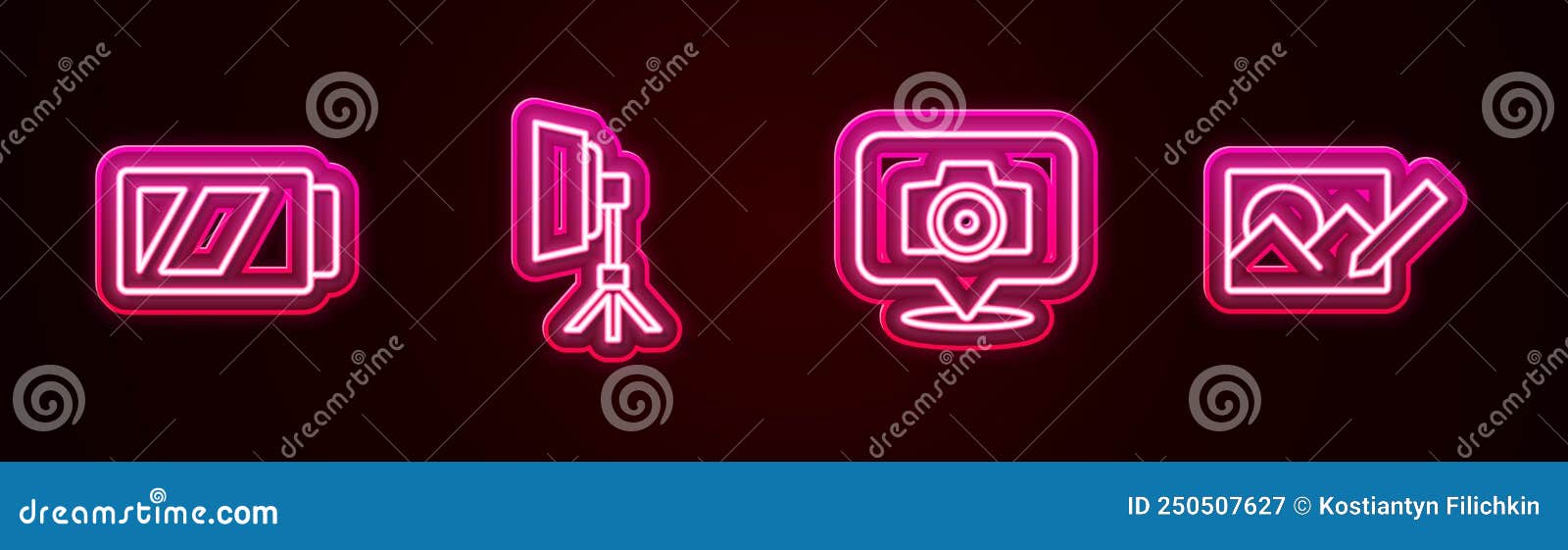 Set Line Battery for Camera, Softbox Light, Photo and Retouching ...