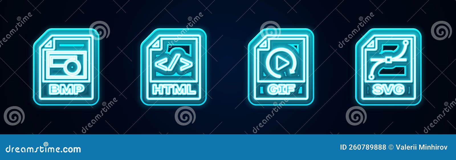 Set Line BMP File Document, HTML, GIF and SVG. Glowing Neon Icon Stock ... Set Line BMP File Document, HTML, GIF and SVG. Glowing Neon Icon Stock ...
