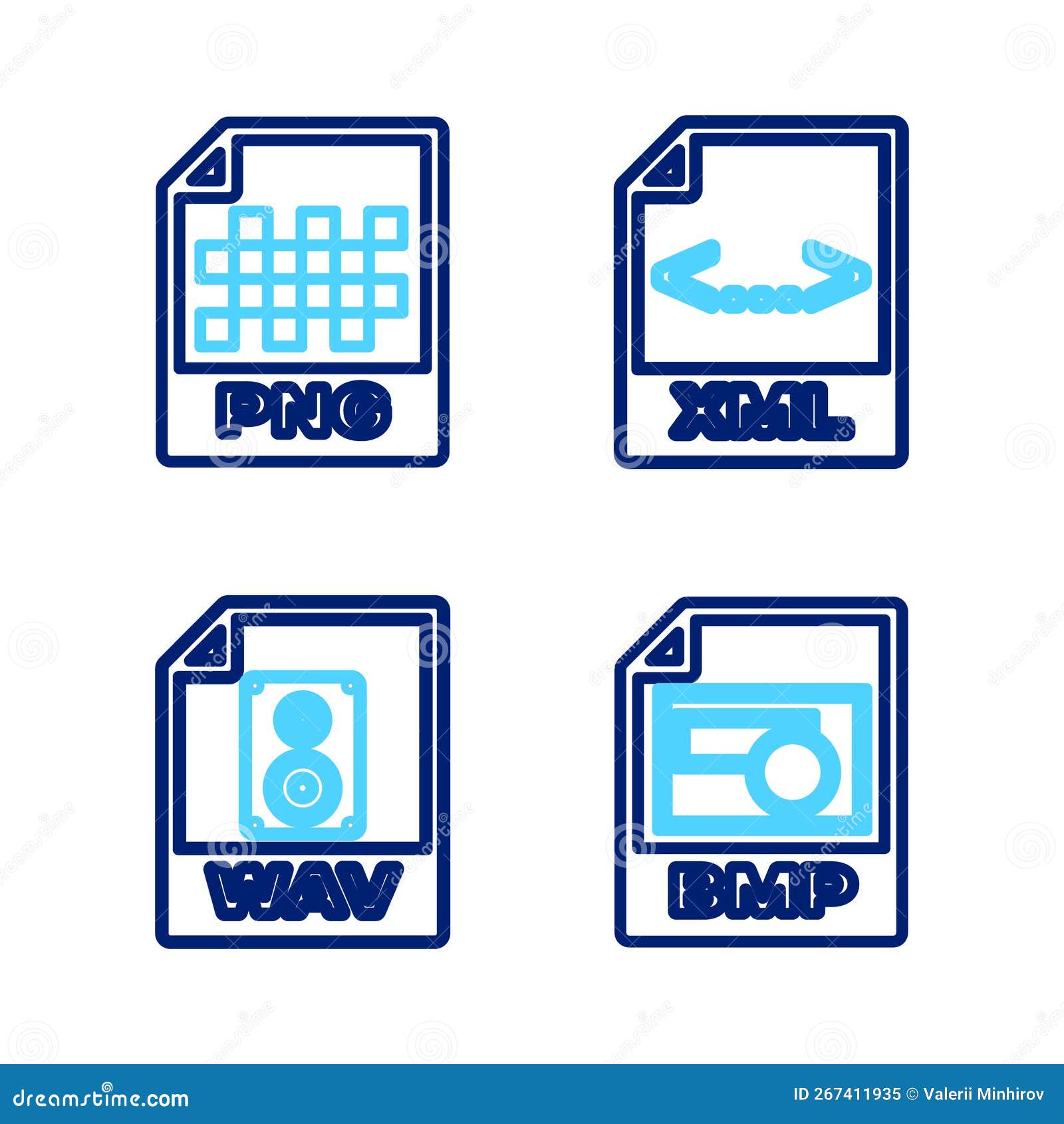 Set Line BMP File Document, WAV, XML and PNG Icon. Vector Stock Vector ... Set Line BMP File Document, WAV, XML and PNG Icon. Vector Stock Vector ...