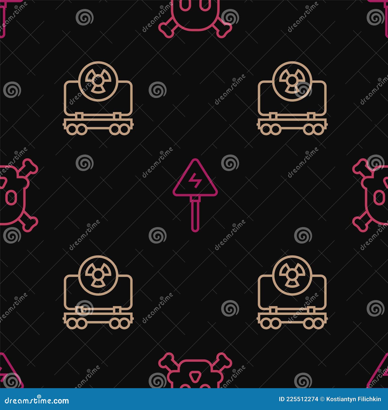 Set Line Bones and Skull Warning, Radioactive Cargo Train and High ... Set Line Bones and Skull Warning, Radioactive Cargo Train and High ...