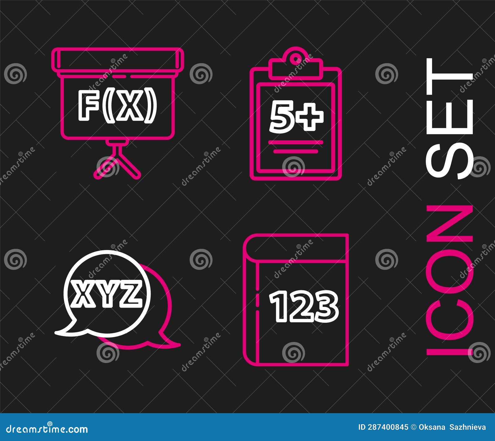 Set Line Book With Word Mathematics Xyz Coordinate System Test Exam