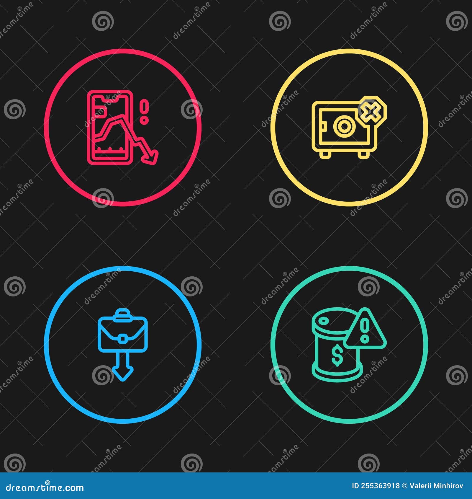 Set Line Briefcase, Drop in Crude Oil Price, Safe and Mobile Stock ... Set Line Briefcase, Drop in Crude Oil Price, Safe and Mobile Stock ...