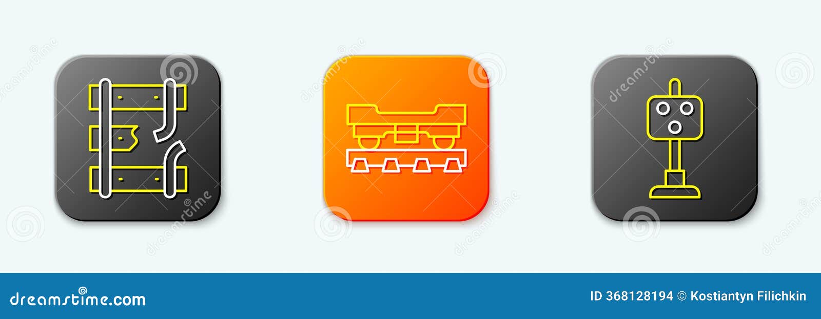 Broken Train Rails Near Derailed Locomotive Stock Photo | CartoonDealer ...