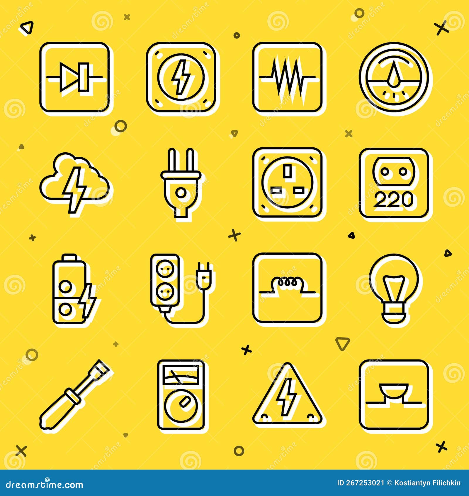 Set Line Buzzer in Electronic Circuit, Creative Lamp Light Idea ...