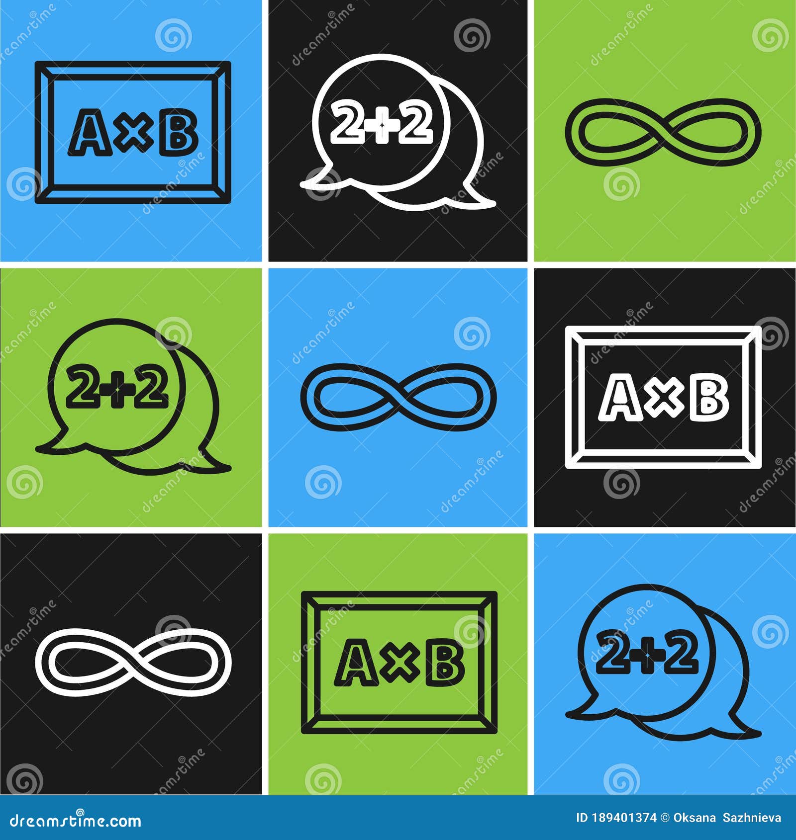 Set Line Calculation, Function Mathematical Symbol and Geometric Figure ...