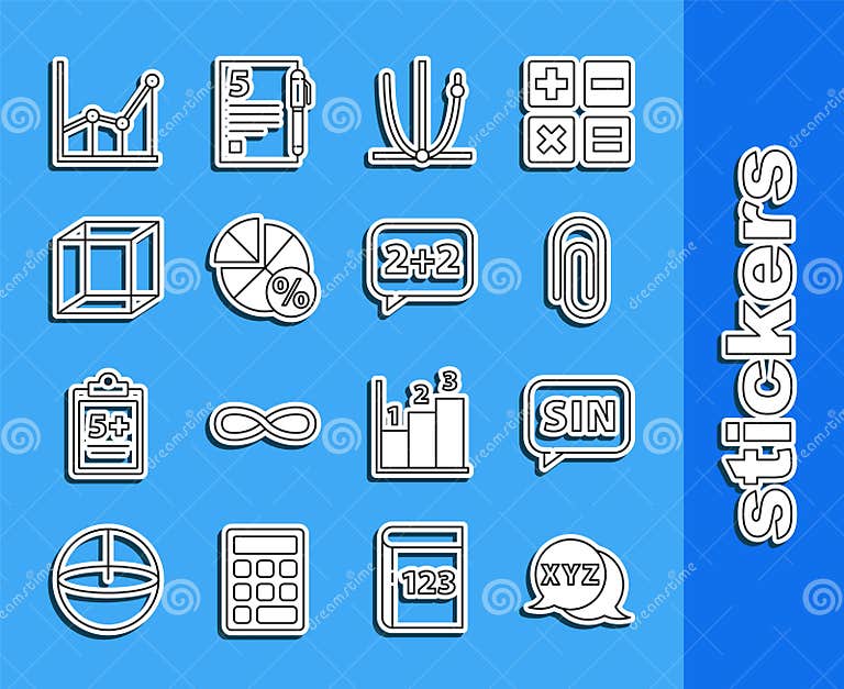 Set Line Calculator, Human Brain, Book with Word Mathematics, Ringing ...