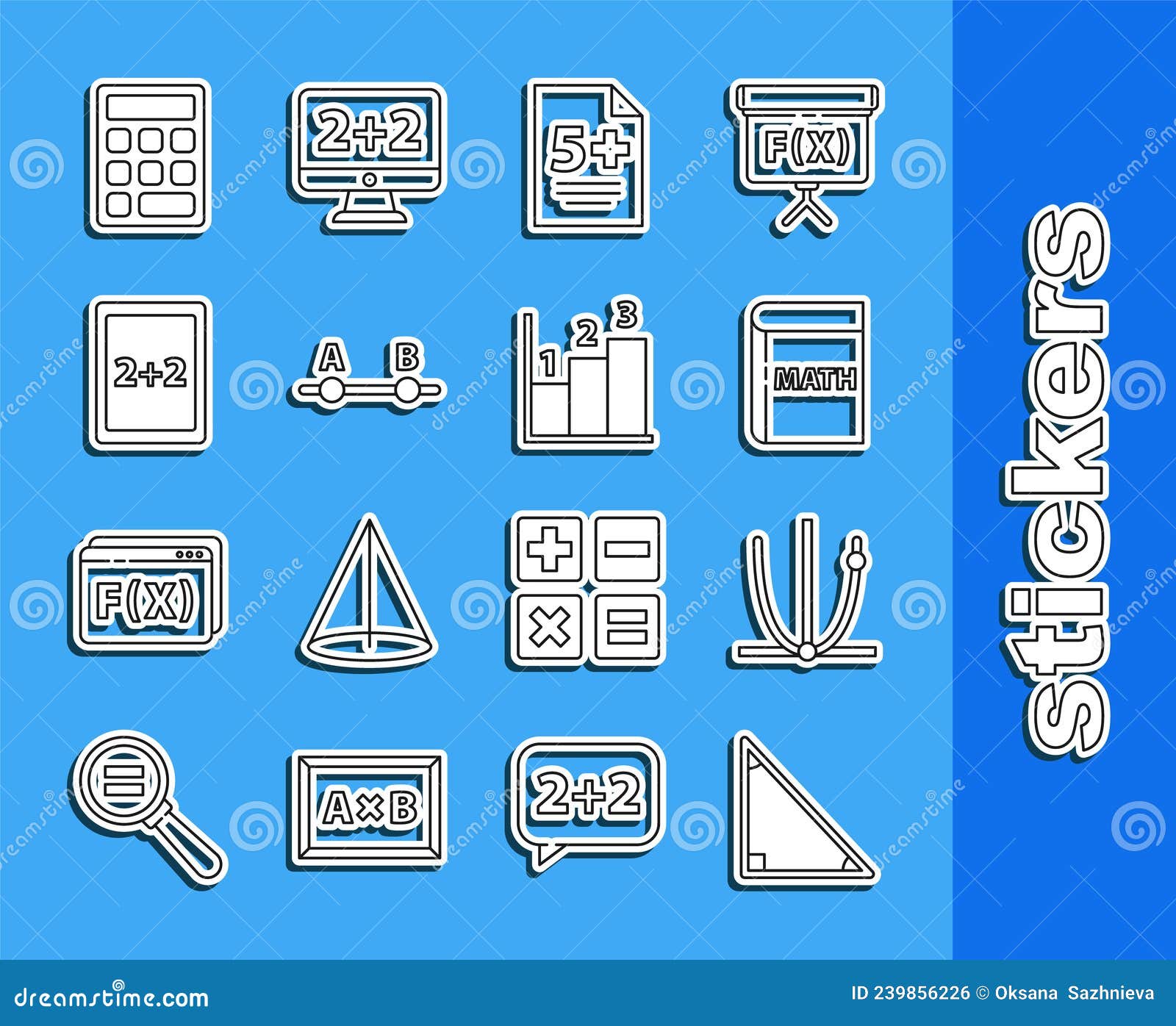 Set Line Calendar, Ringing Bell, Triangle Math, Calculator, Test Exam ...