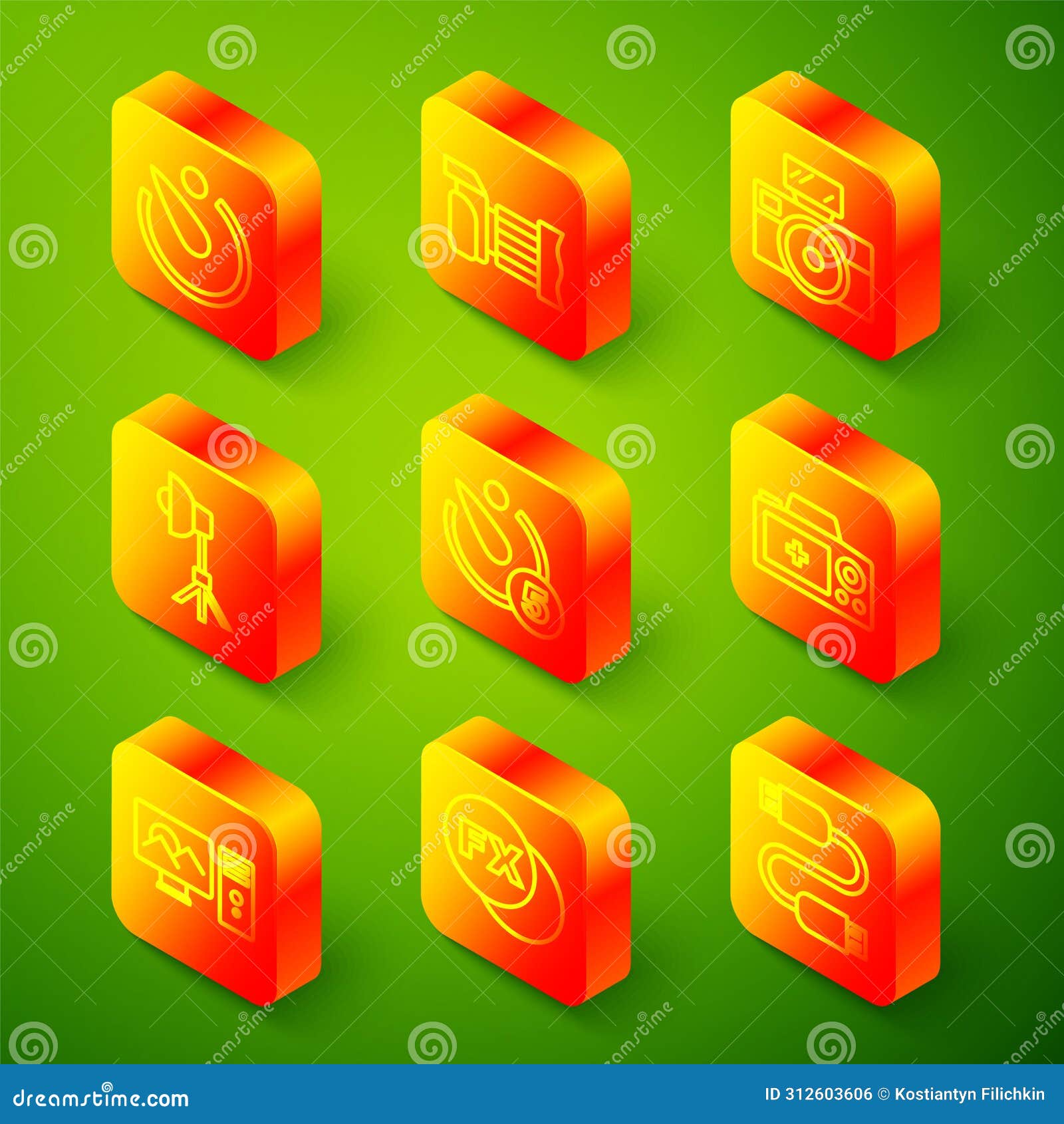 Set Line Camera Timer, Photo Camera, with Flash, Softbox Light ...