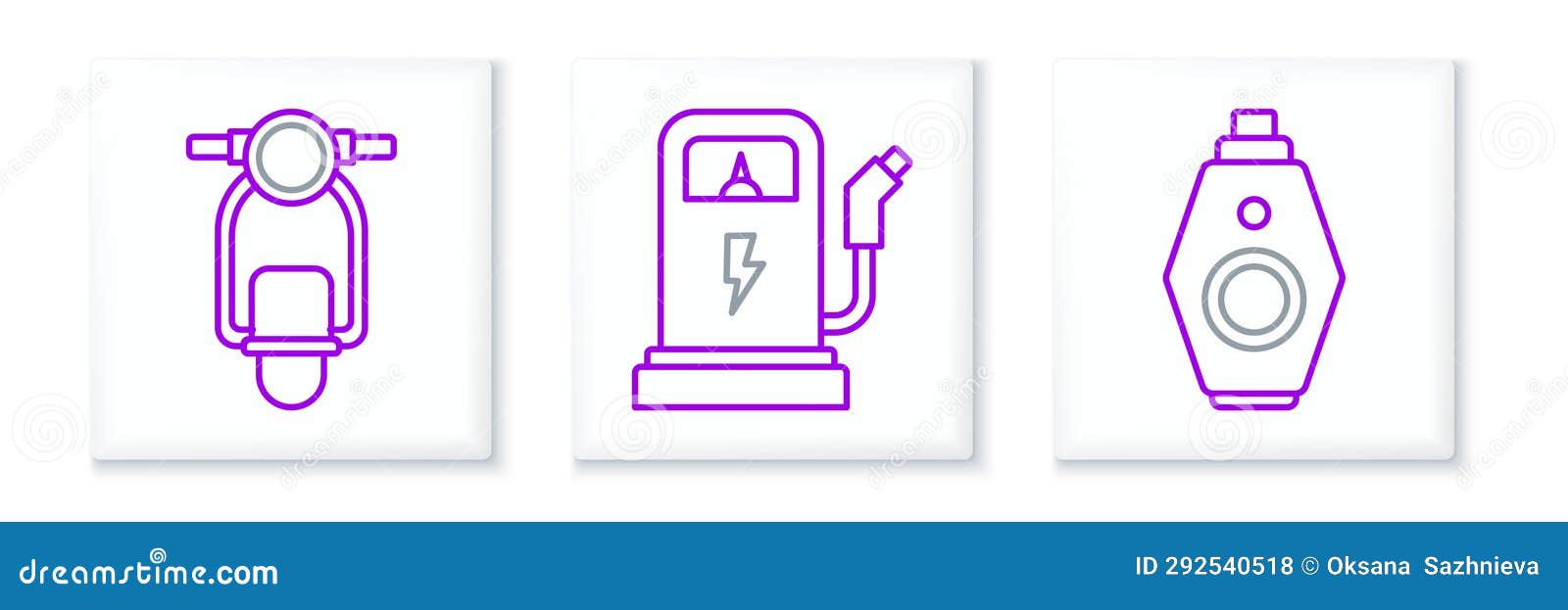 Set Line Car Key with Remote, Scooter and Electric Car Charging Station ... Set Line Car Key with Remote, Scooter and Electric Car Charging Station ...